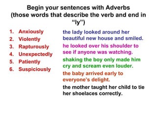 Creative sentence starters | PPT