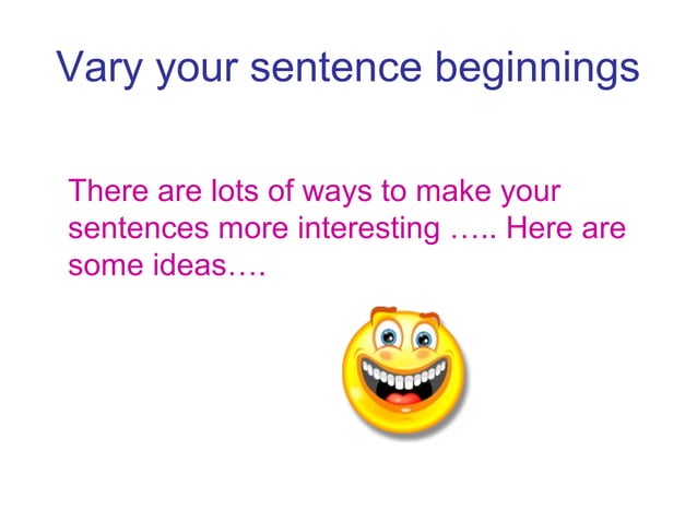 Creative sentence starters | PPT