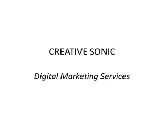 Creative sonic ppt | PPT