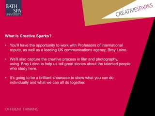 Bath Spa University: Creative Sparks Gala Brief | PPTX