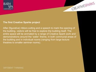 Bath Spa University: Creative Sparks Gala Brief | PPTX