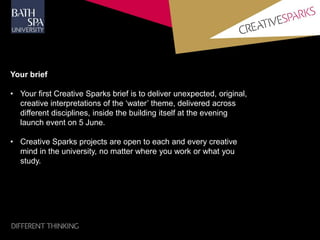 Bath Spa University: Creative Sparks Gala Brief | PPTX