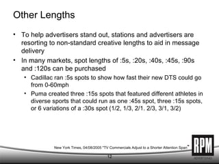 Spot Length and Retention | PPT