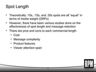 Spot Length and Retention | PPT