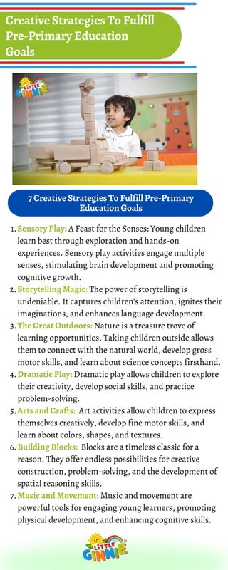 Creative Strategies To Fulfill Pre-Primary Education Goals | PDF