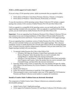 Creative suite 5 master collection read me | PDF