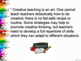 Creative teacher | PPT