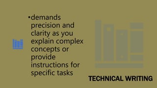 Creative, Technical, and Academic Writing | PPTX