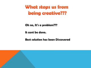 Creative thinking | PPTX