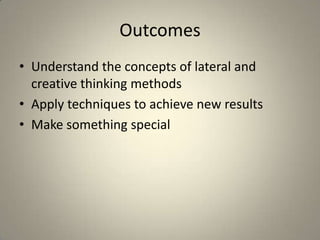 AD4B01 Creative thinking | PPT