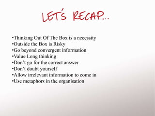 Creative thinking | PPTX | Science