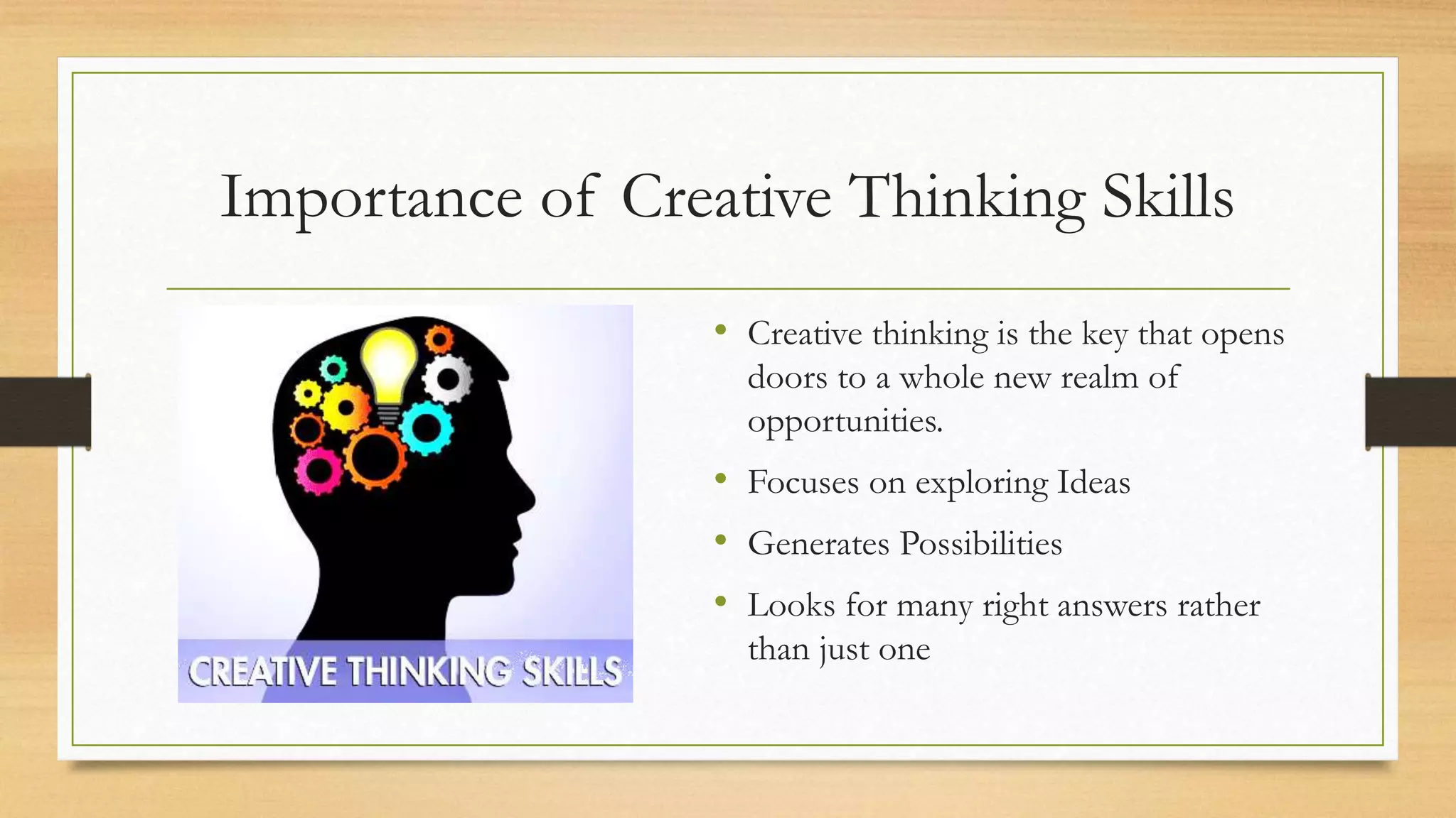 Creative thinking | PPT