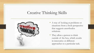 Creative thinking | PPT