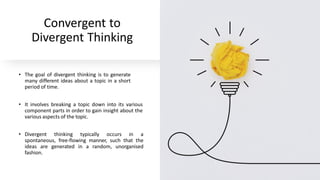 Creative thinking techniques- Divergent thinking | PPT