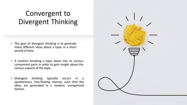 Creative thinking techniques- Divergent thinking | PPT
