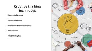 Creative thinking techniques- Divergent thinking | PPT