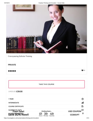 Creative Thinking and Innovation - Course Gate | PDF