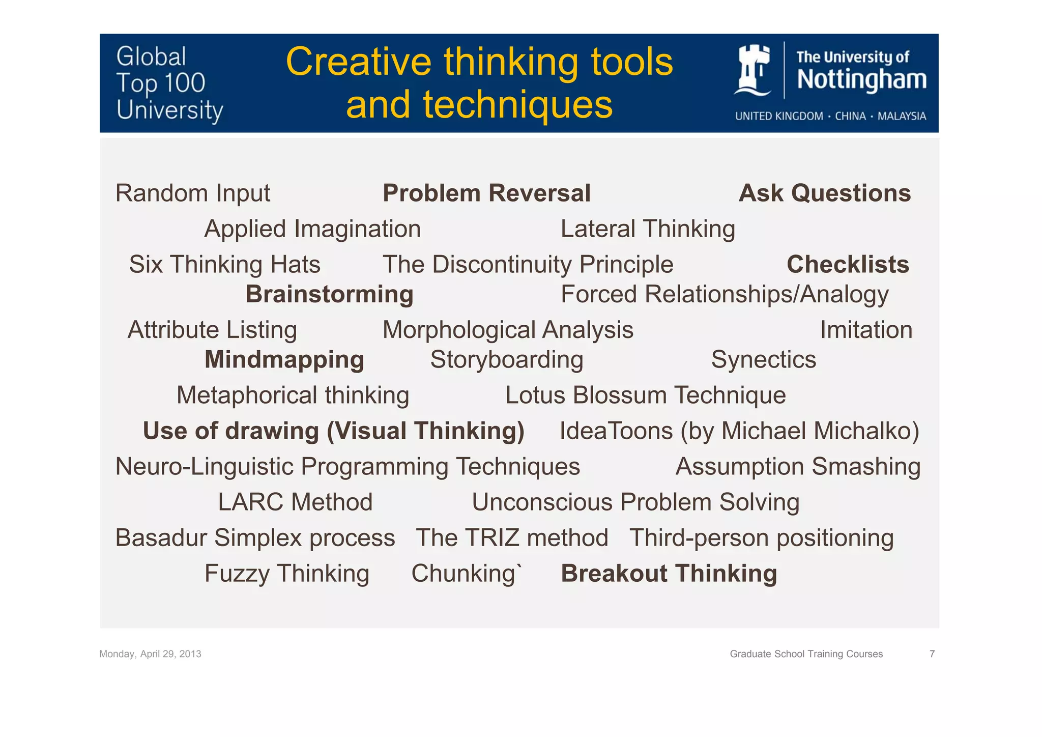 Creative thinking and problem solving | PDF