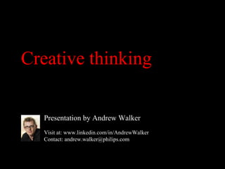 Creative thinking; start training your brain today | PDF