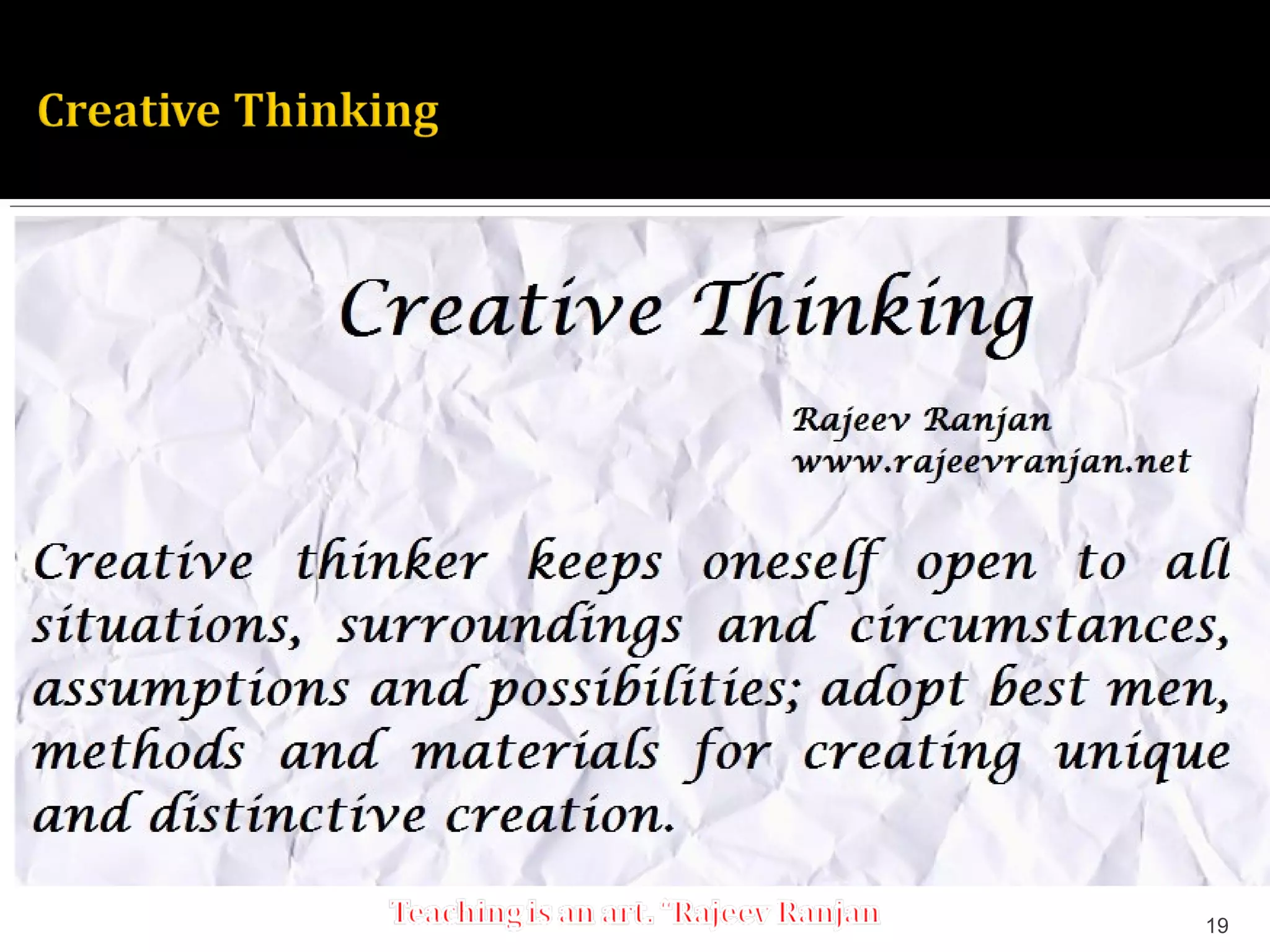 Creative thinking characteristics tips and techniques to become a ...