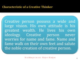 Creative Person Characteristics