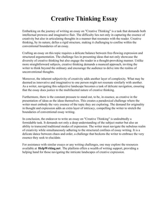 Creative Thinking Essay.pdf