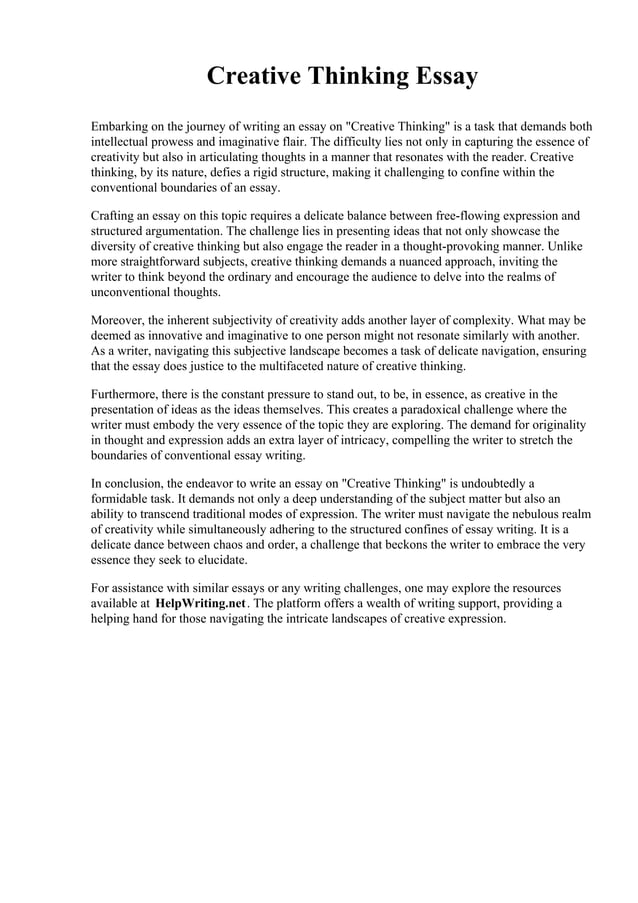 Creative Thinking Essay.pdf
