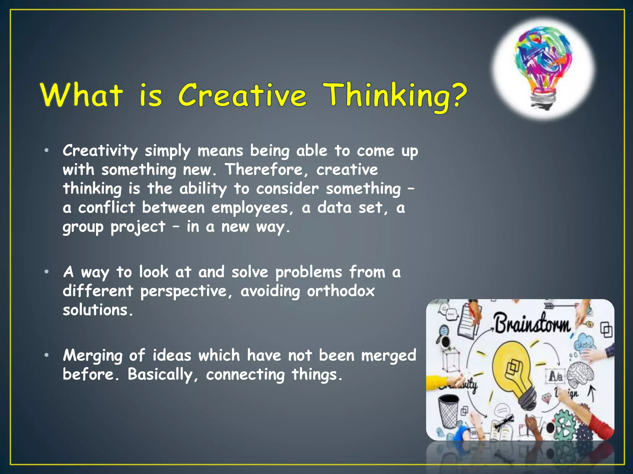 Creative Thinking | PPT