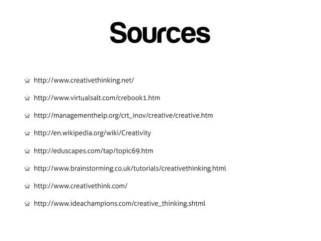 Creative Thinking Presentation | PDF