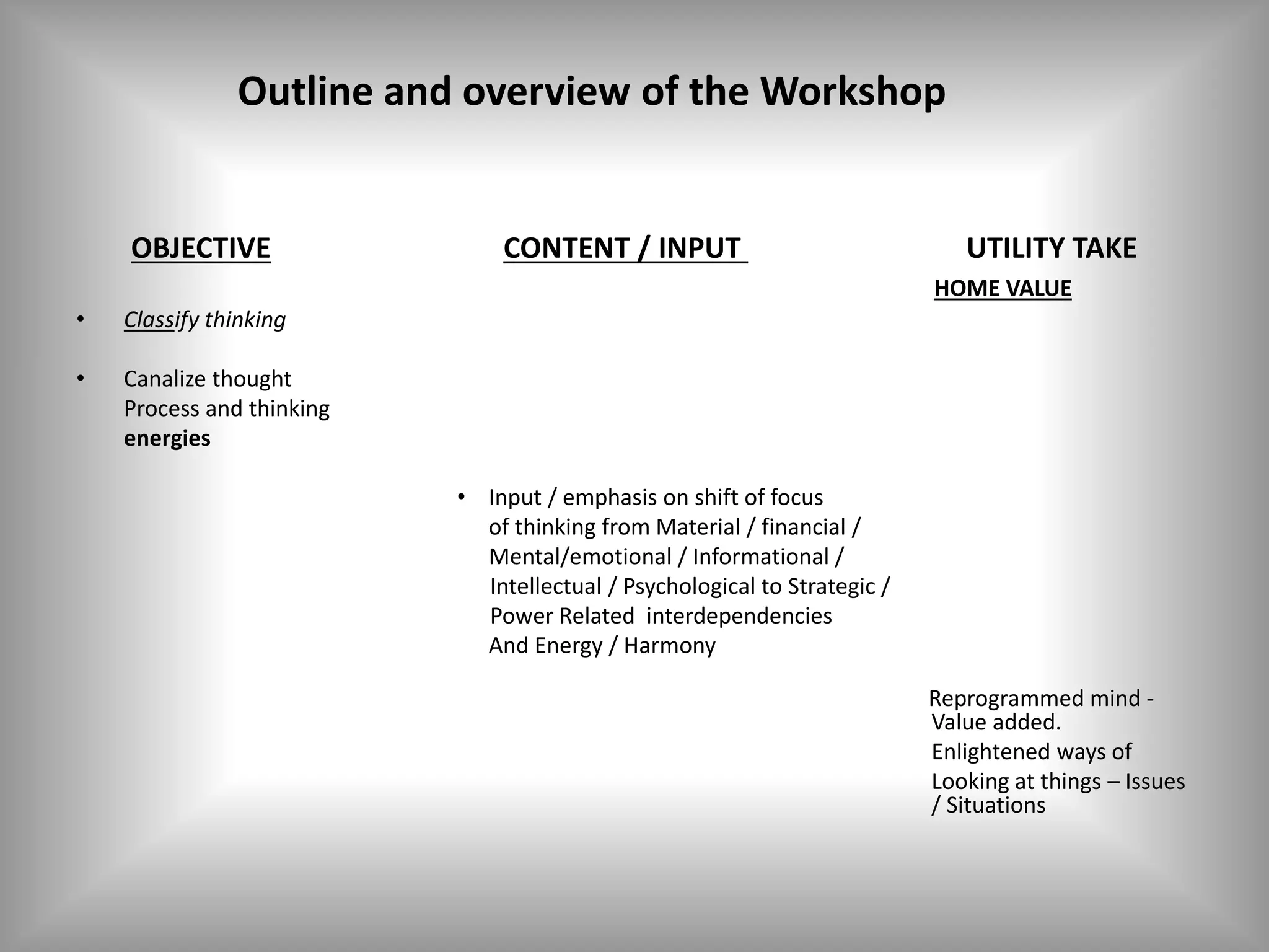 Creative thinking – training workshop | PPTX