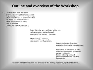 Creative thinking – training workshop | PPTX