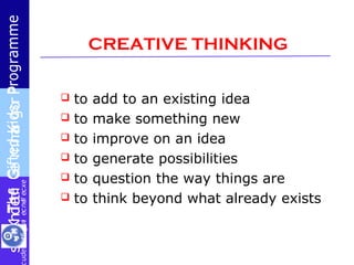 Creative thinking workshop | PPT