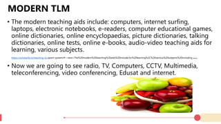 Creative TLM Modern and Traditional TLMs | PPTX
