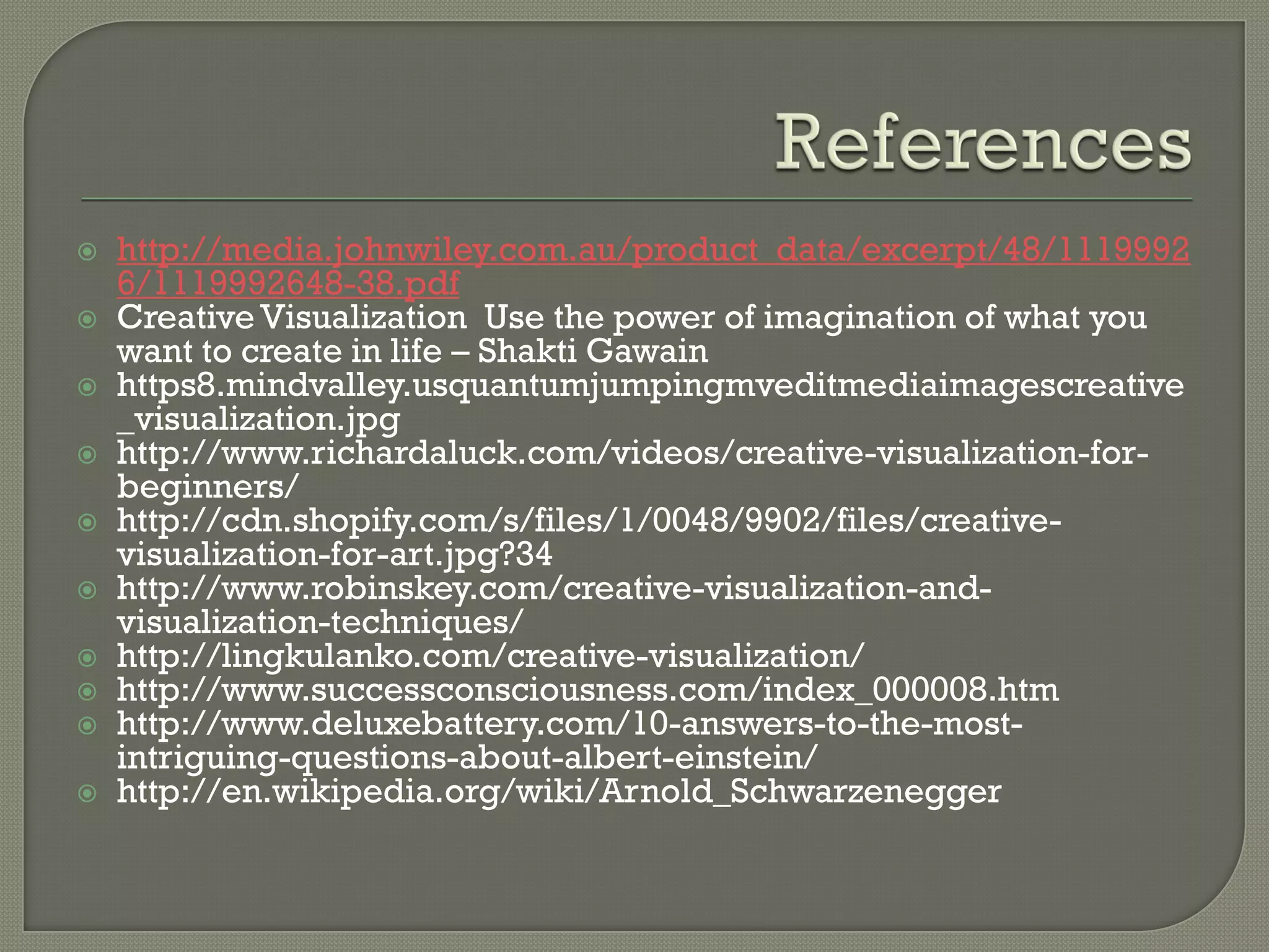 Creative Visualization | PDF