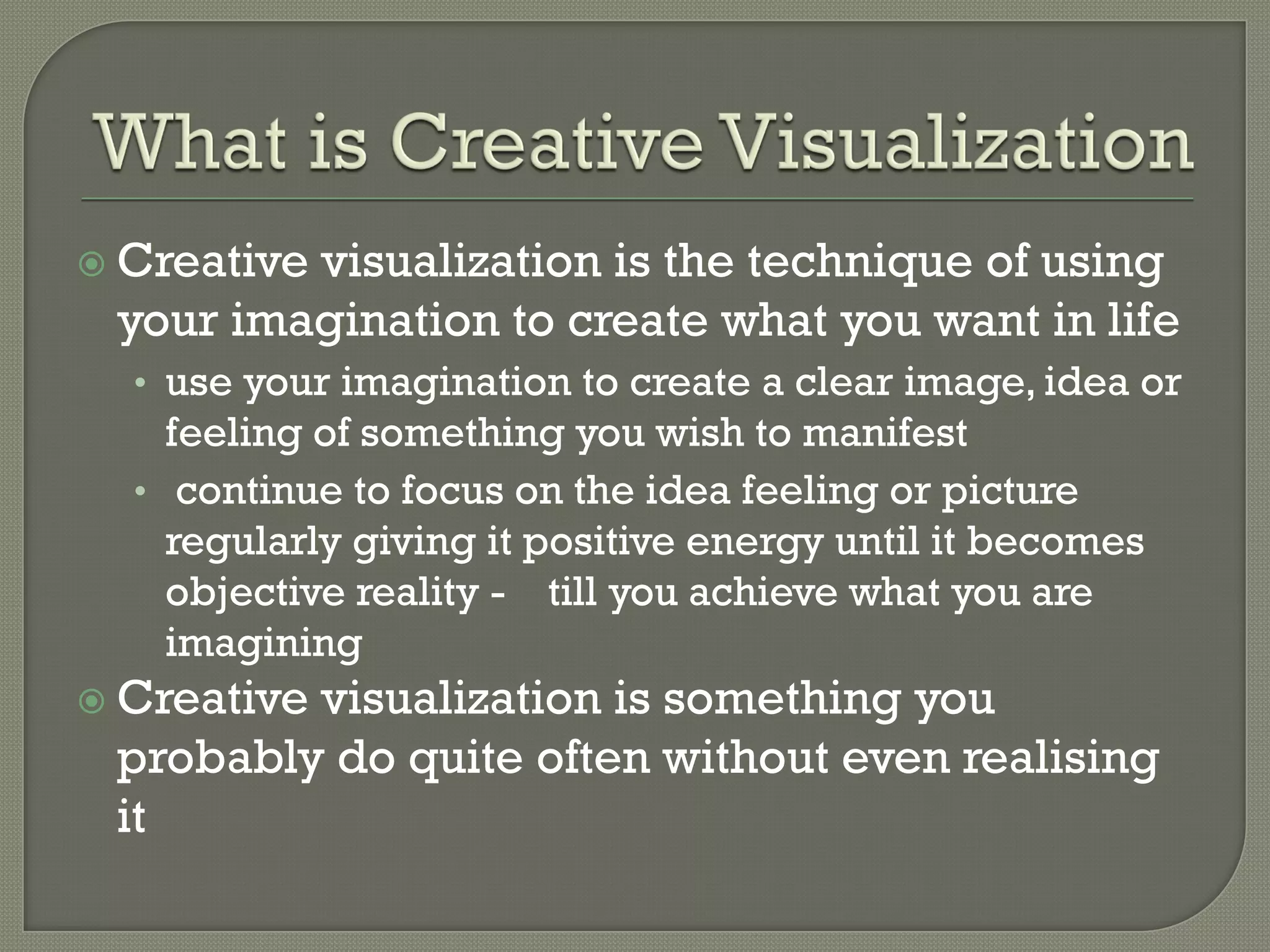 Creative Visualization | PDF