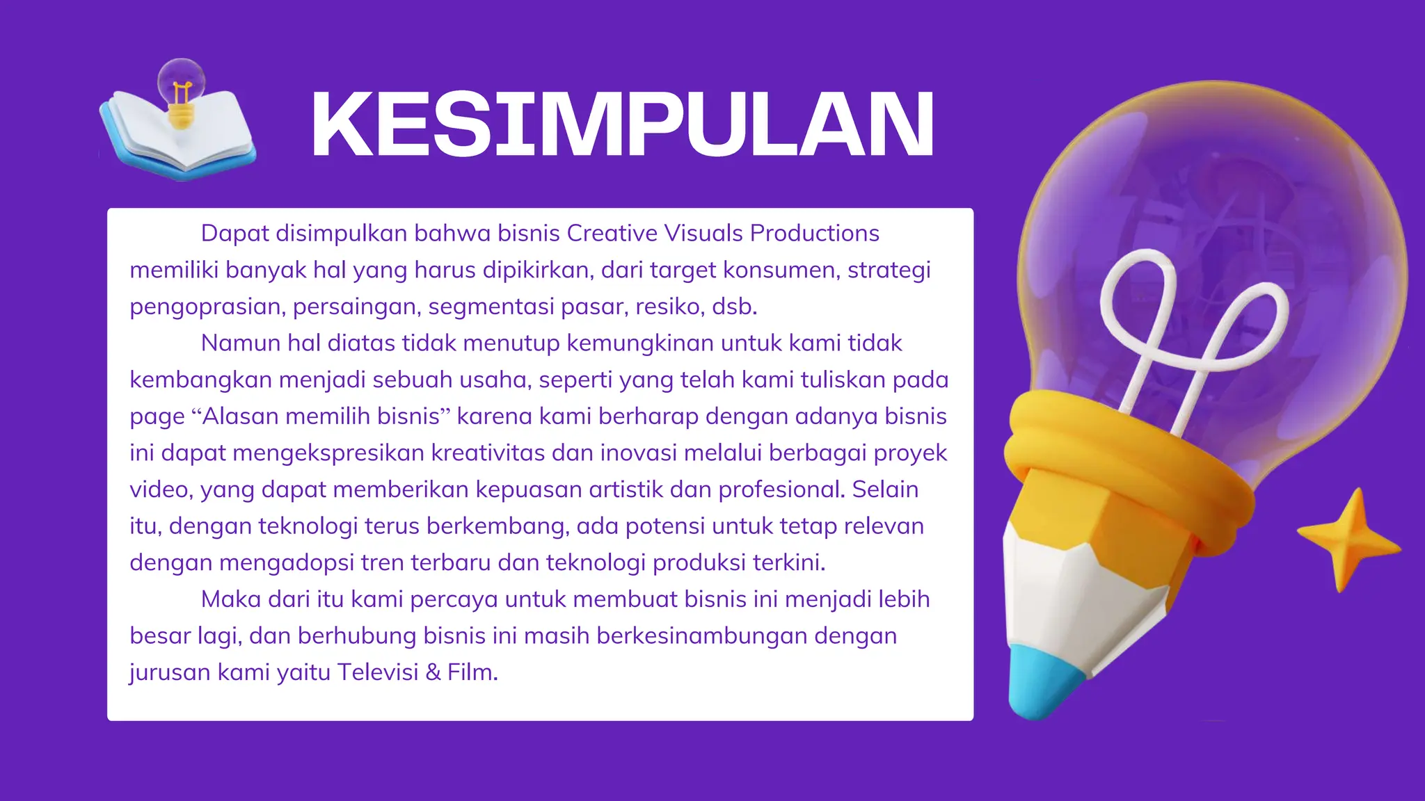 Creative Visual Production tentang ekonomi kreatif | PPT