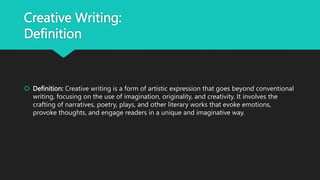 Creative Vs imaginative Writing (Ali Raza 41 ).pptx