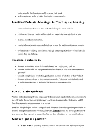 Creative waystousepodcastsintheclassroom | PDF