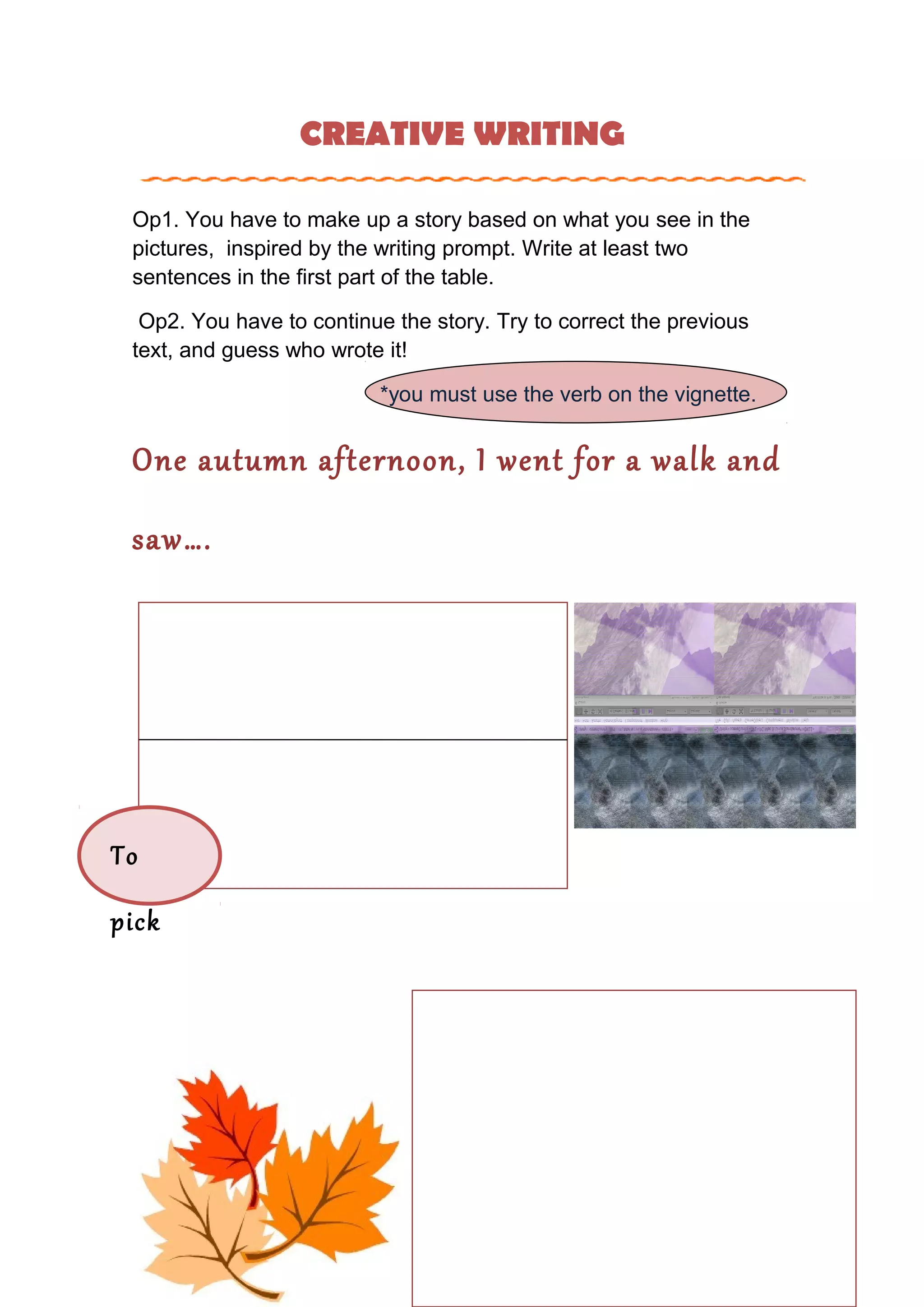 Creative writing- Fall | DOC | Screenwriting | Content Production