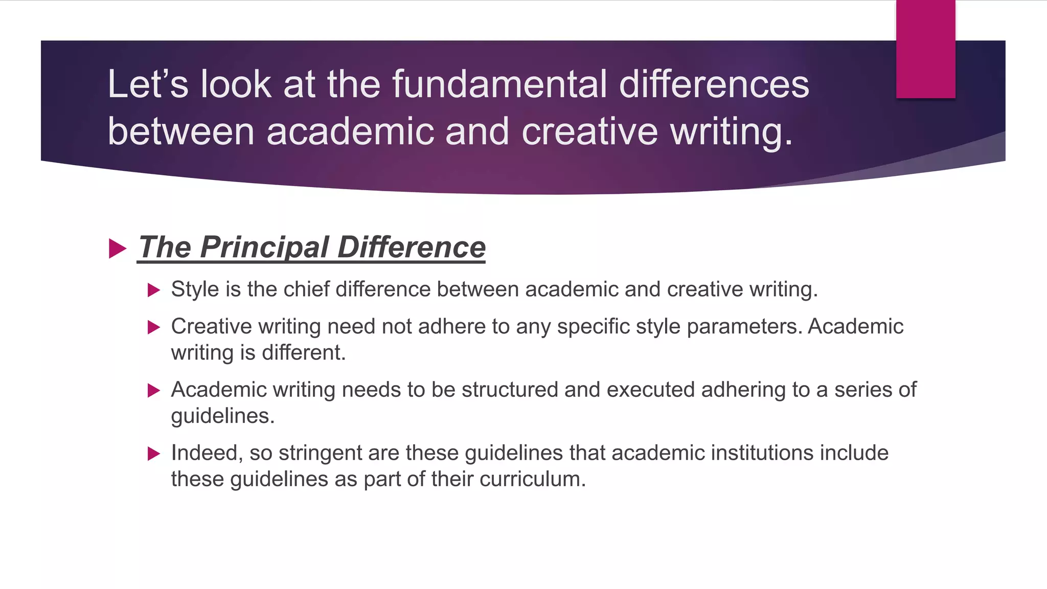 Creative writing | PPTX