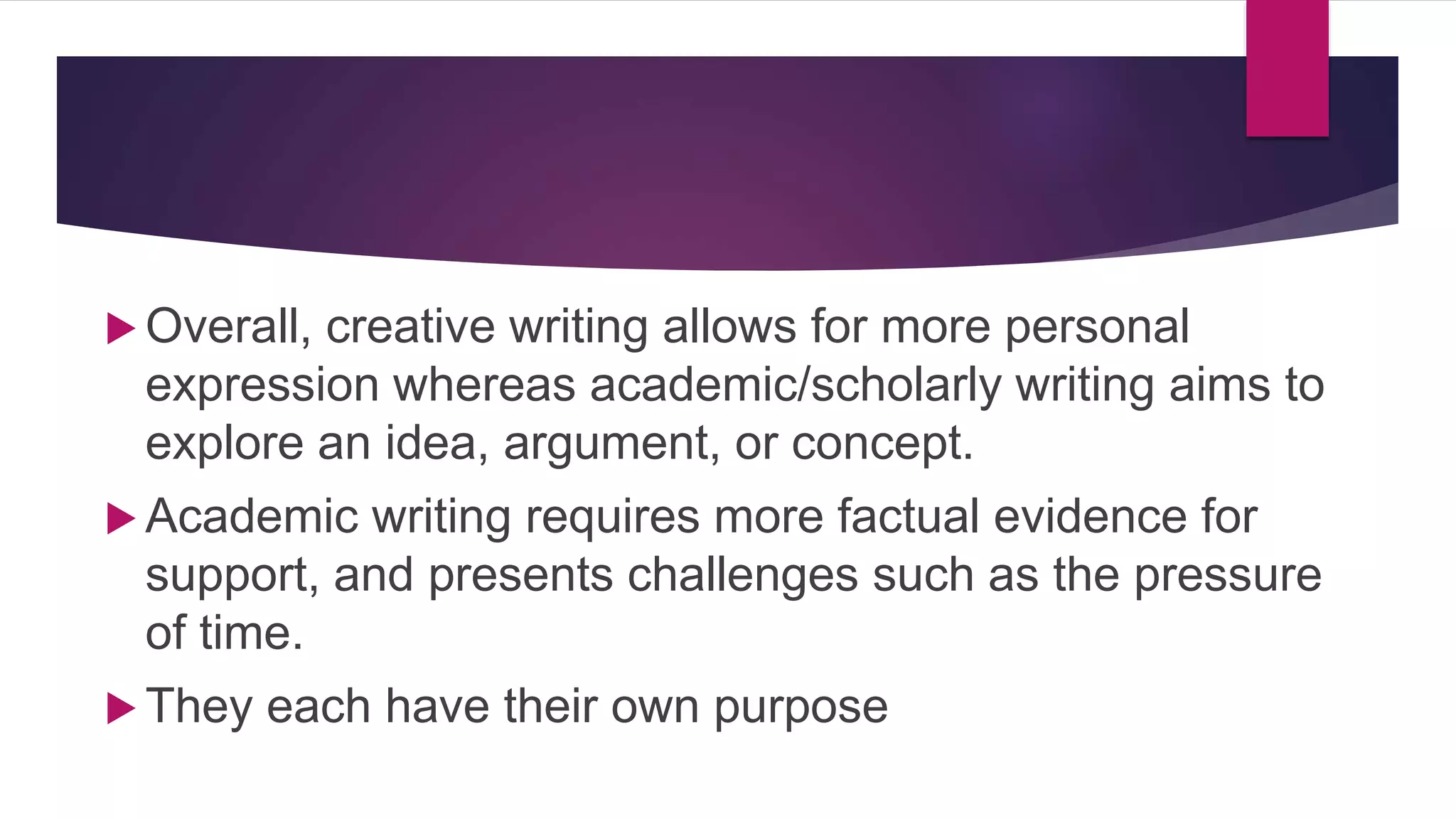 Creative writing | PPTX
