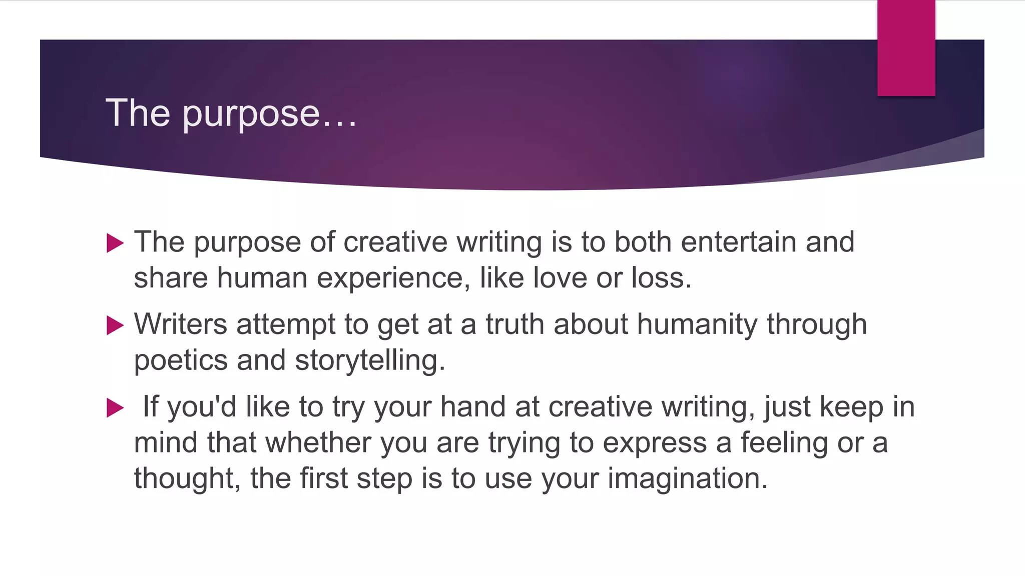 Creative writing | PPTX