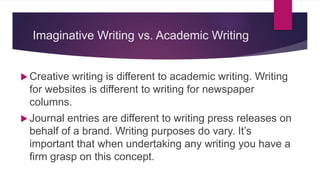 Creative writing | PPTX