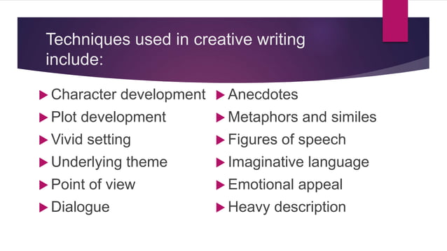 Creative writing | PPTX