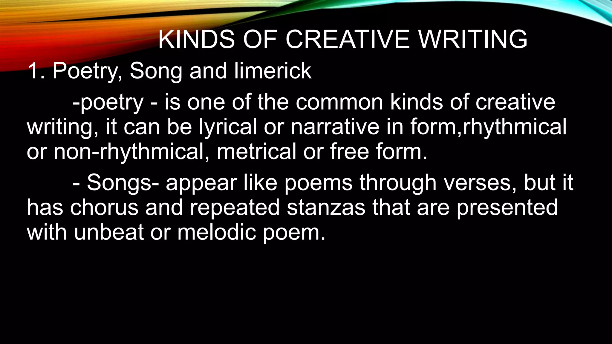 Creative writing lesson 1 | PPTX