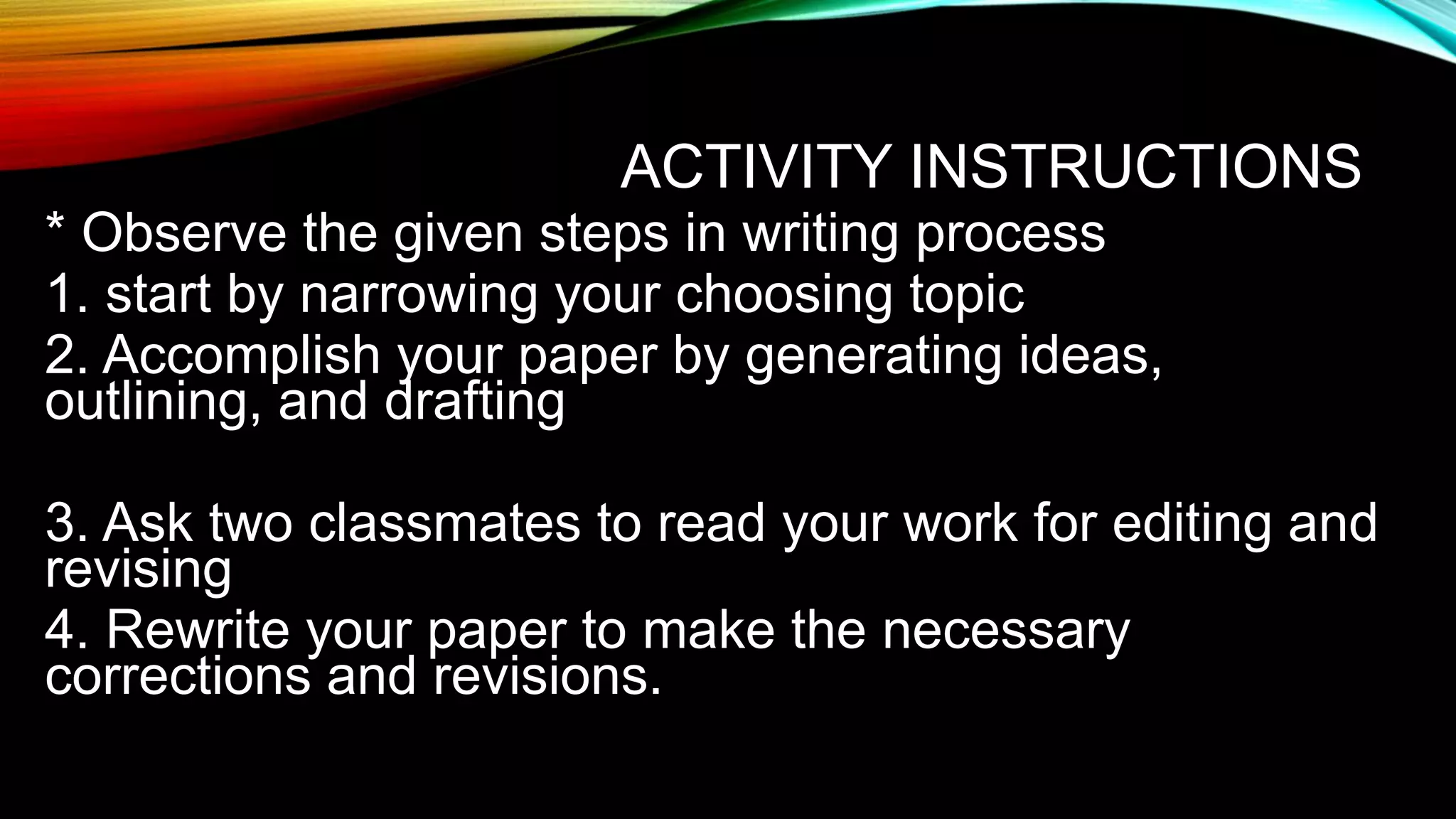 Creative writing lesson 1 | PPTX