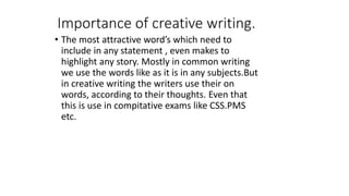 Creative writing^ | PPT