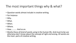 Creative writing^ | PPTX