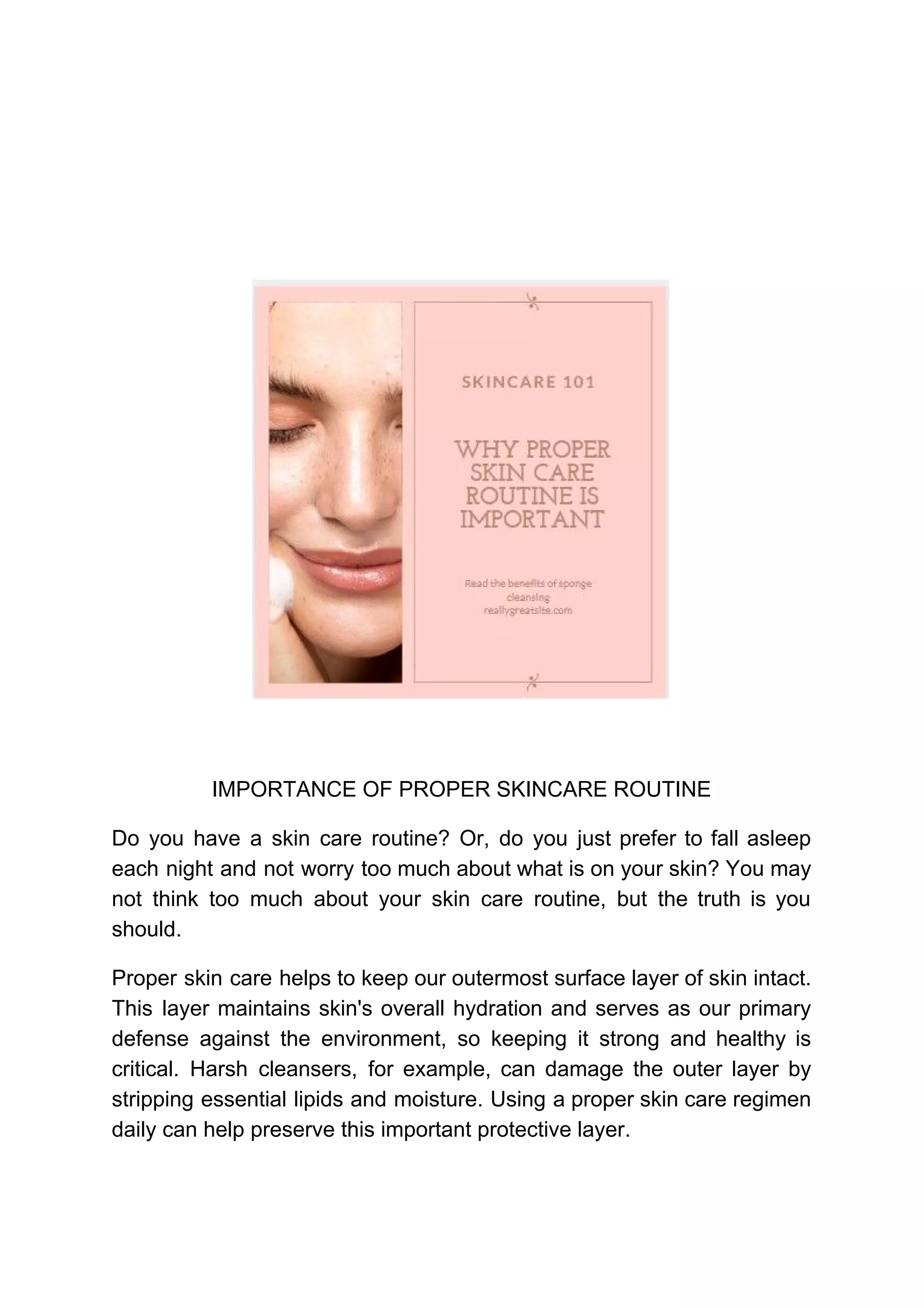 Proper Skincare Routine | PDF