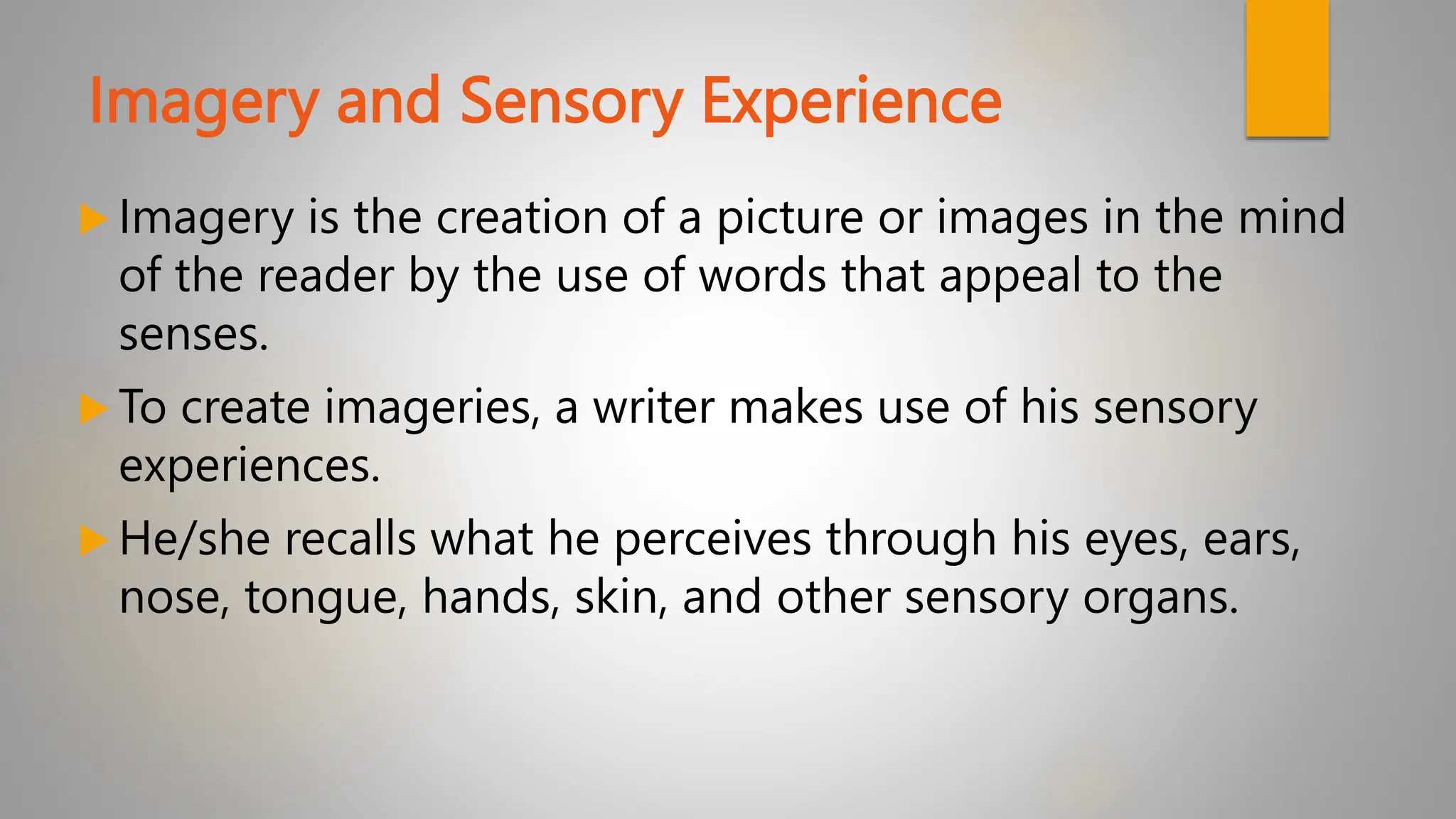 What is creative writing? USe of figurative languages and sensory ...